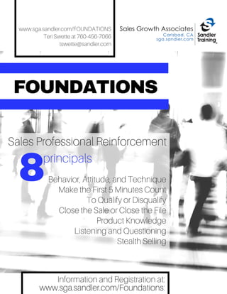 Sga.sandler.FOUNDATIONS.ebrochure.2017 | Sales | Business