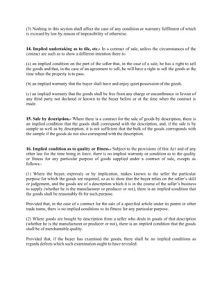 Bare Act- Sale of Goods Act, 1930 | PDF