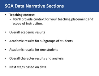 Data Narrative Sections | PPTX