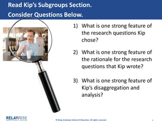 Data Analysis for Subgroups of Students | PPT