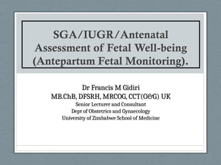 small for gestational age, intauterine growth retardation | PPT