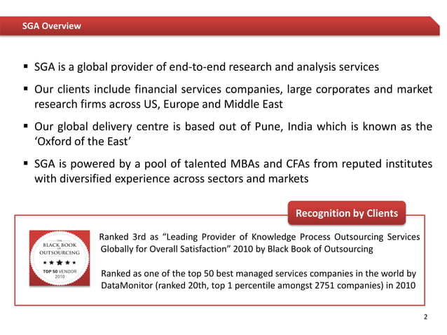 SGA Corporate Profile | PDF