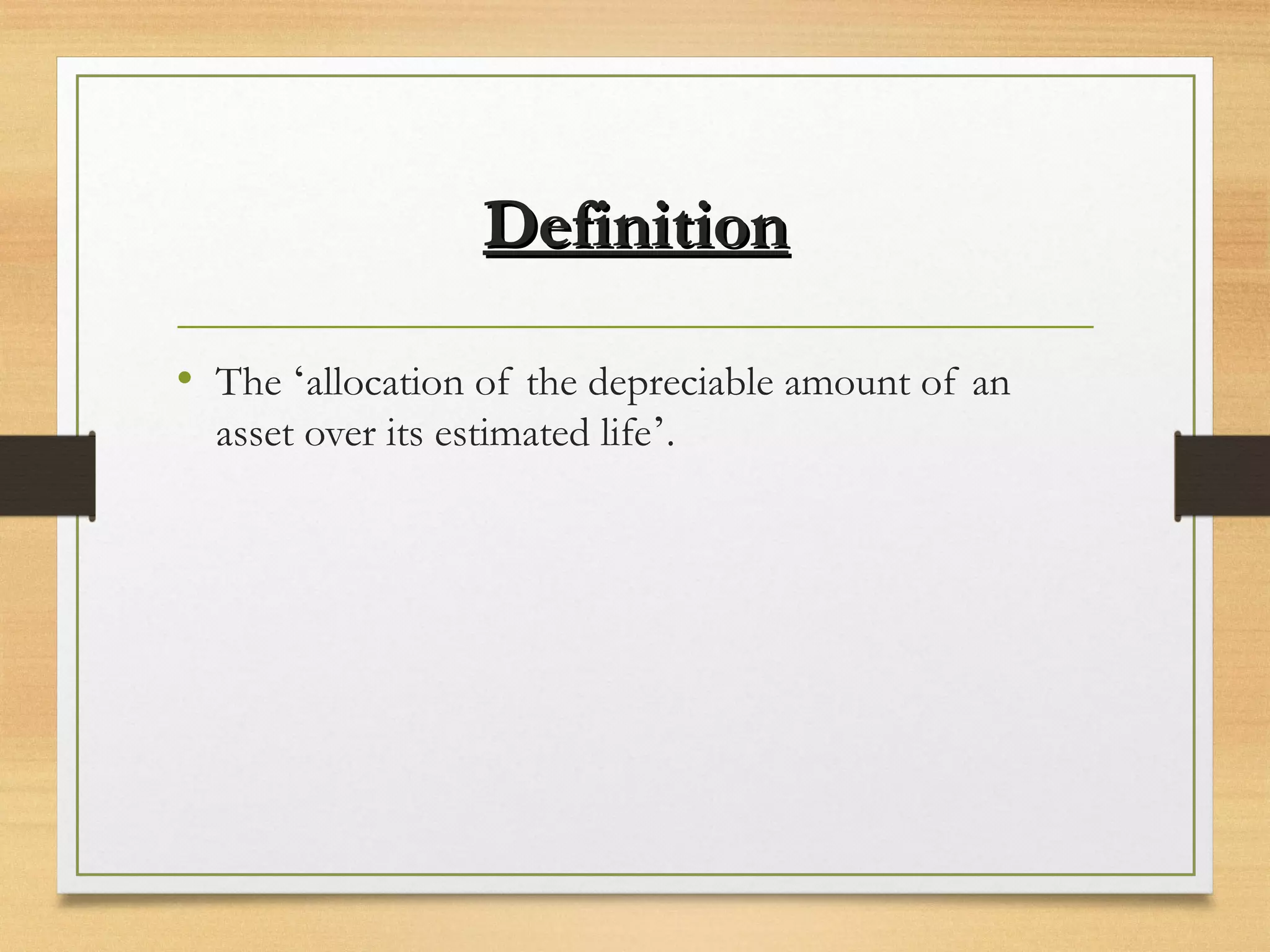 Depreciation | PPT