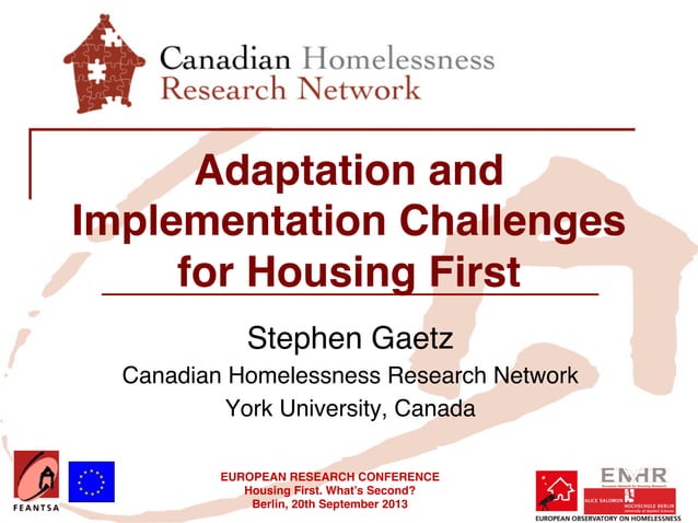 Adaptation and Implementation Challenges for Housing First | PDF