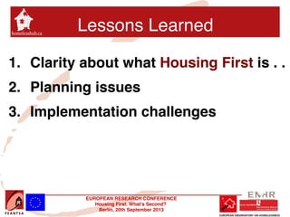 Adaptation and Implementation Challenges for Housing First | PDF