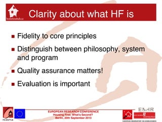 Adaptation and Implementation Challenges for Housing First | PDF