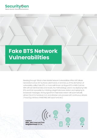 Fake BTS Network Vulnerabilities | PDF