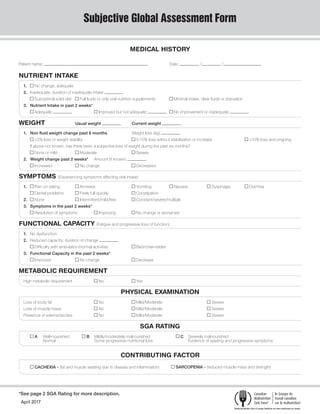Sga subjetive global_assessment_form | PDF