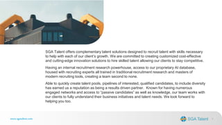 SGA Talent The Leader in Recruitment Research & Recruiting | PPT