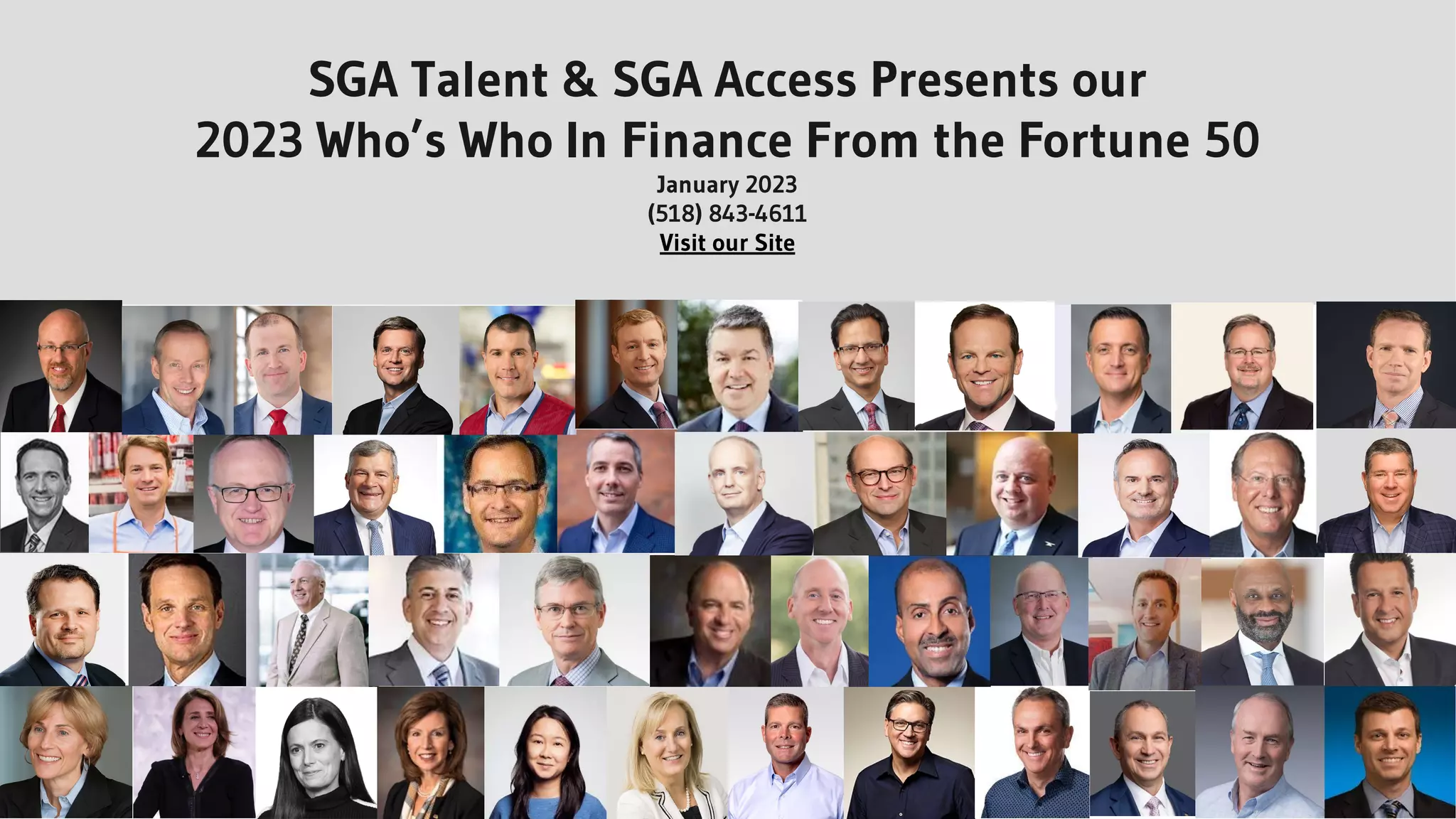 SGA Talent & SGA Access Presents our 2023 Whos Who In Finance From the ...