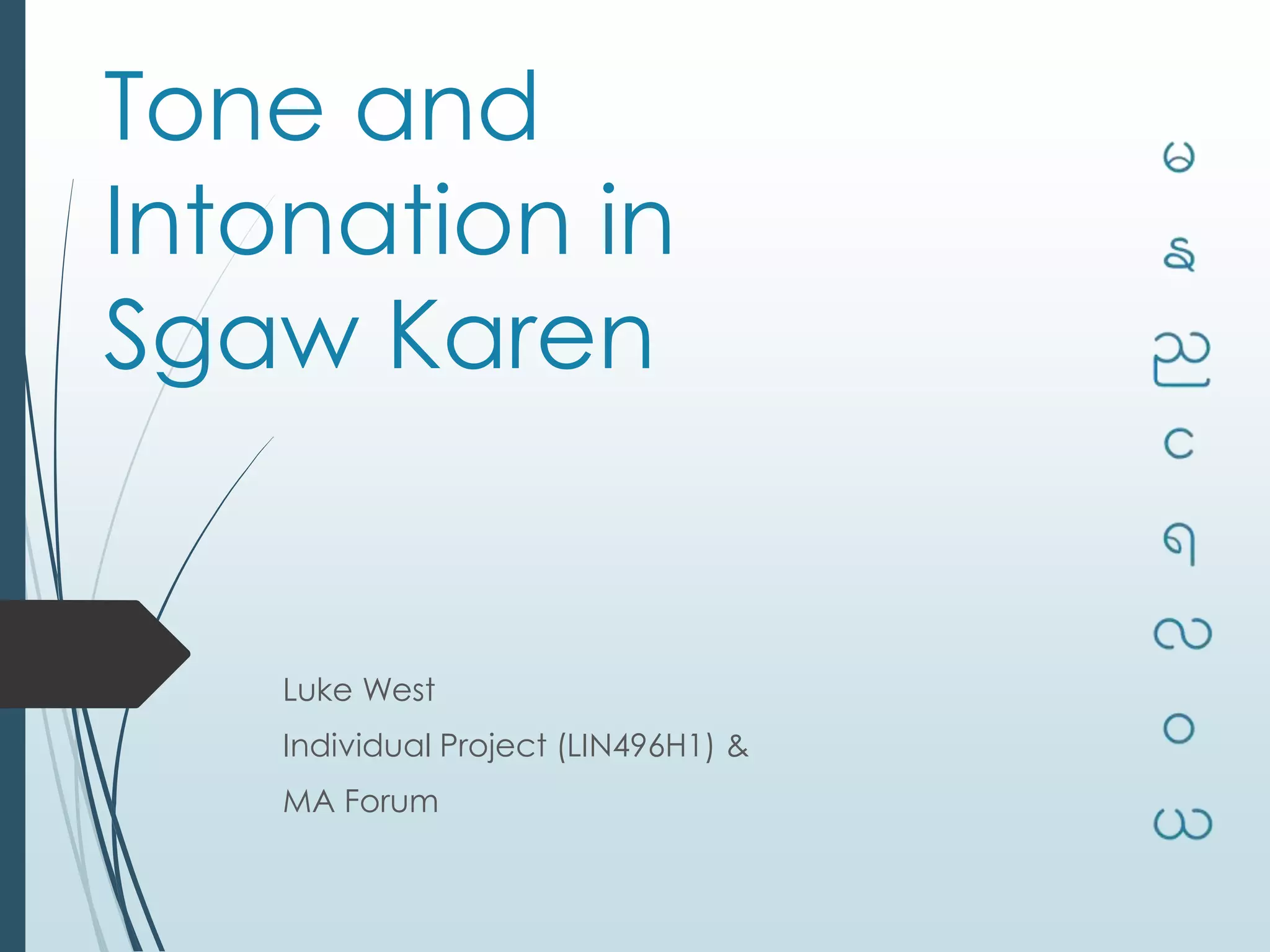 Sgaw Tone and Intonation | PPT