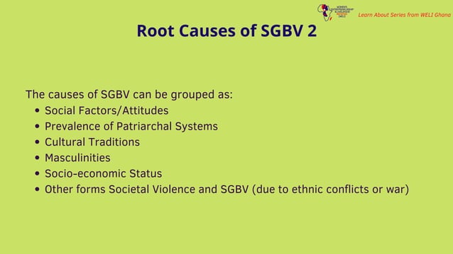 Sexual and Gender-Based Violence - Definition, Identification, Causes ...