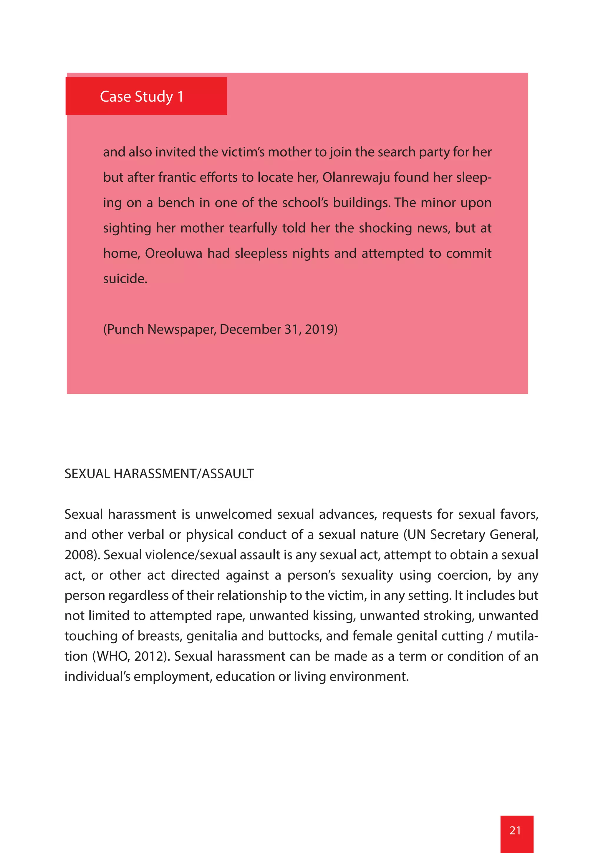 Sexual and Gender Based Violence | PDF