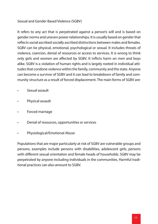 Sexual and Gender Based Violence | PDF