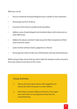Sexual and Gender Based Violence | PDF