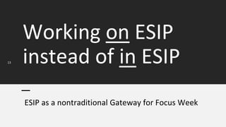 SGCI + ESIP = Community Action | PPTX