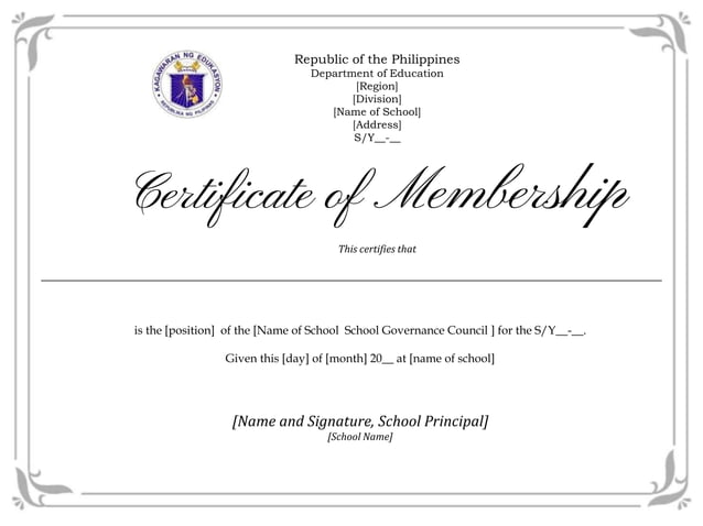 [SGC] Membership Certificate Template.pptx | Professional School ...
