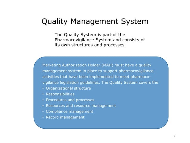 QMS BEST PRACTICES the basic of a qms for pharmacovigilance | PDF