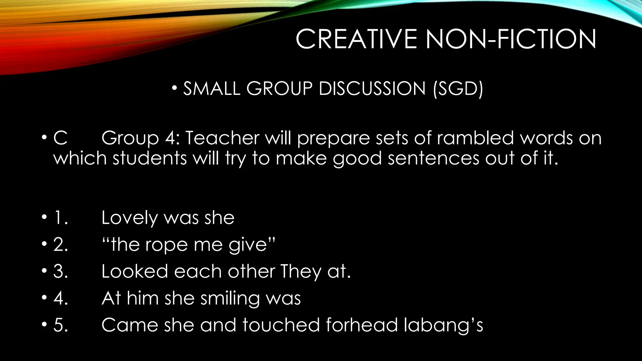 Small Group Discussions. a presentations | PPT
