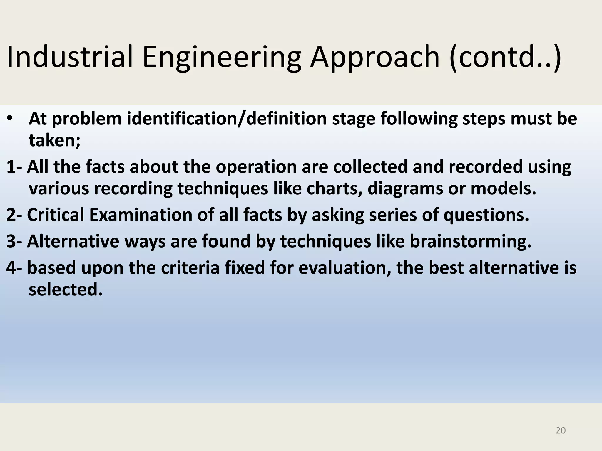 Basics of Industrial Engineering | PDF