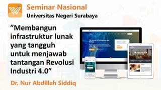 Membangun infrastruktur lunak yang tangguh untuk menjawab tantangan Revolusi Industri 4.0 | PDF