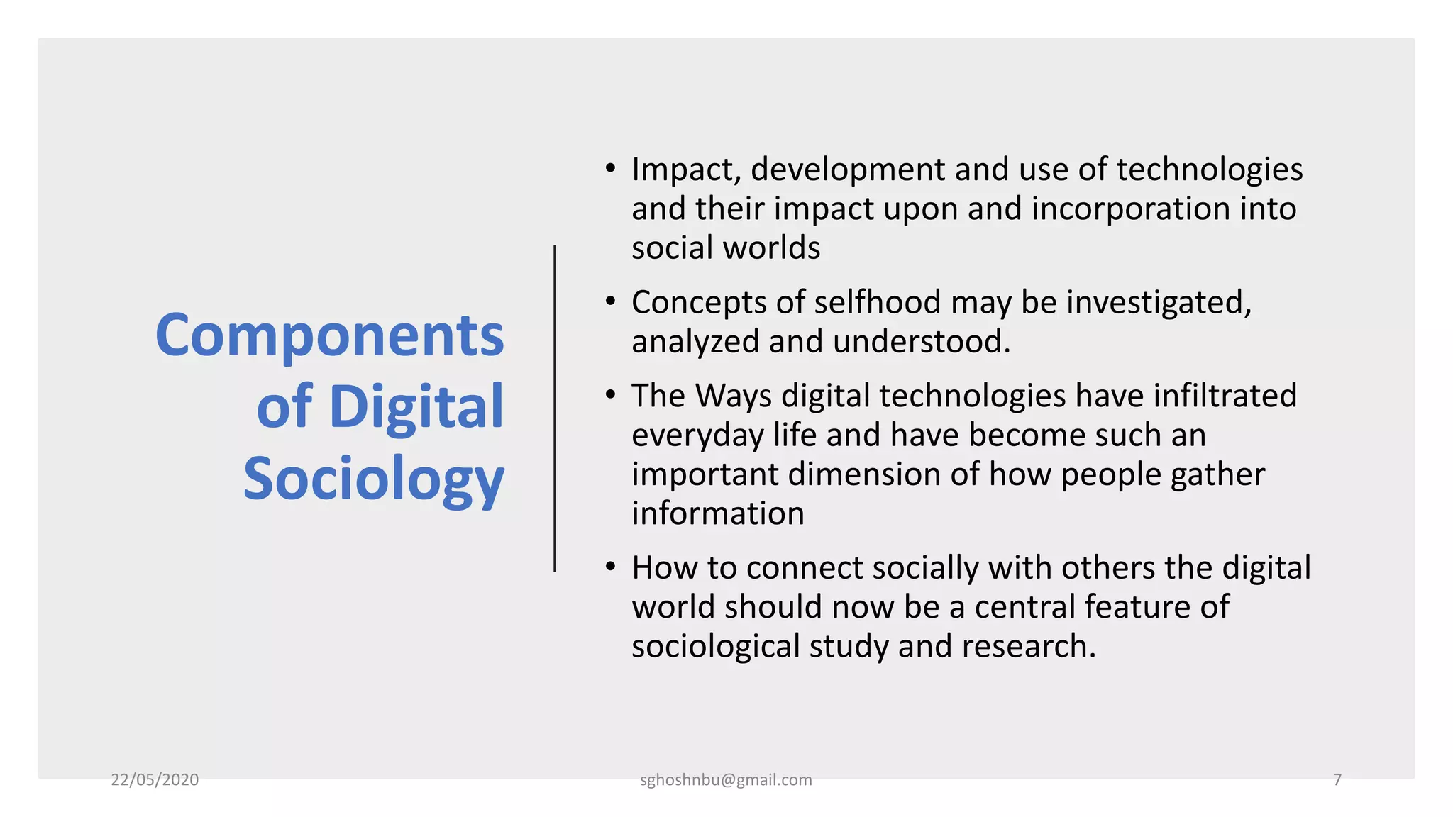 Digital Sociology : An Introduction | PPTX