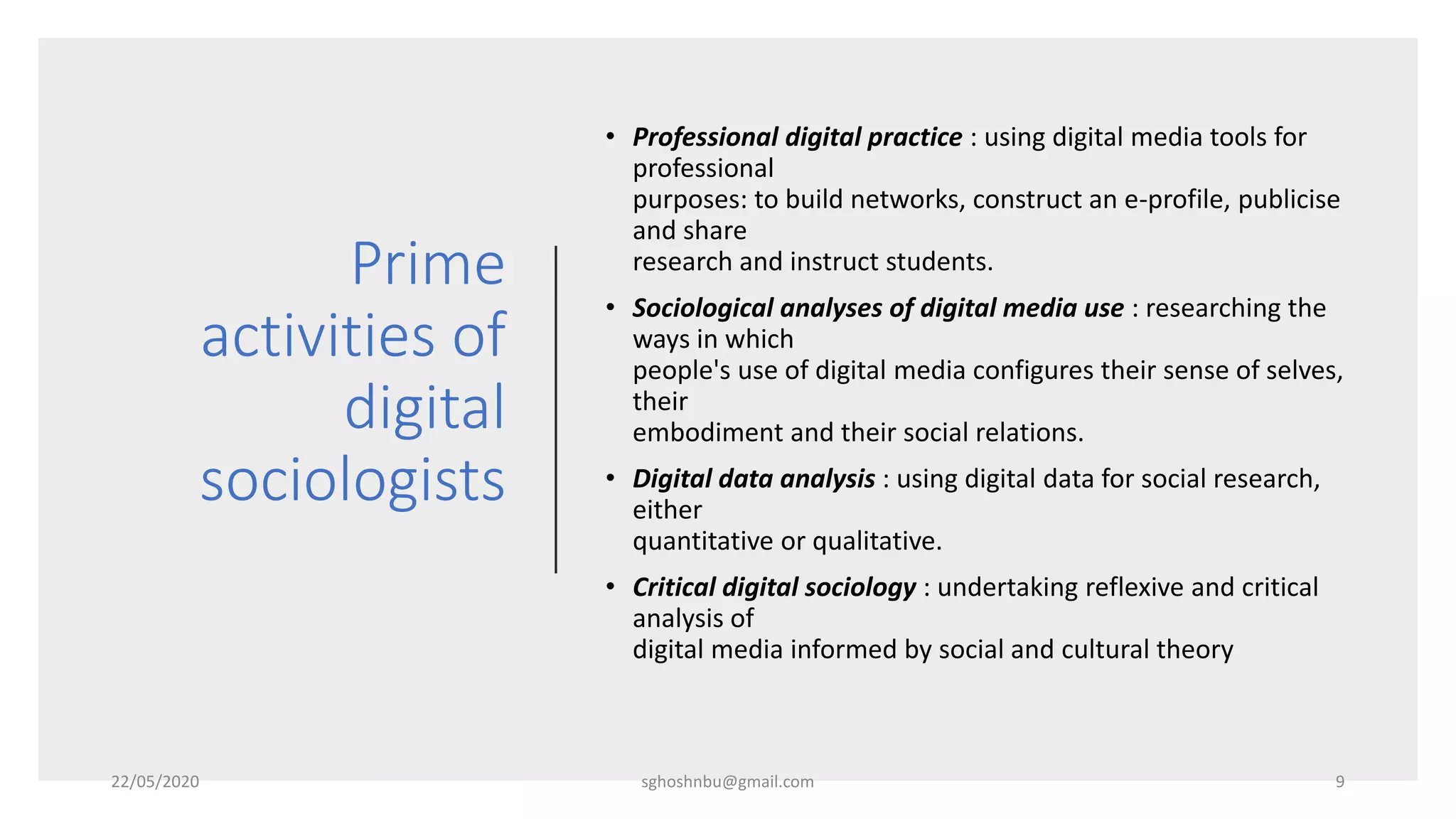 Digital Sociology : An Introduction | PPTX