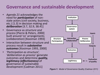 Institutional arrangements for national and community level governance ...