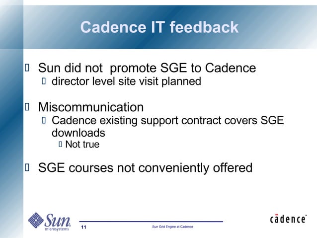 Sun Grid Engine at Cadence | PPT