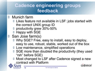Sun Grid Engine at Cadence | PDF
