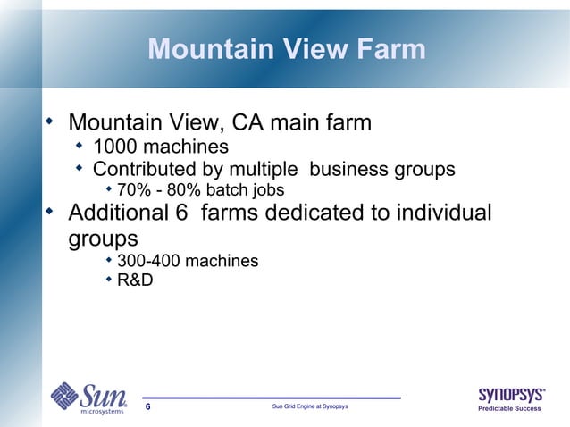 Sun Grid Engine at Synopsys | PDF