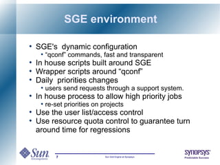 Sun Grid Engine at Synopsys | PDF