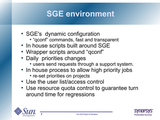 Sun Grid Engine at Synopsys | PDF
