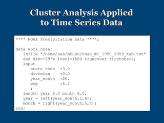 Dynamically Evolving Systems: Cluster Analysis Using Time | PPT