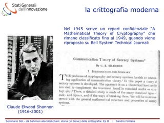 Sgi breve storia della crittografia ep II | PPT
