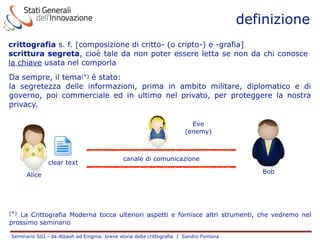 SGI sandro fontana breve storia della crittografia Ep I | PDF