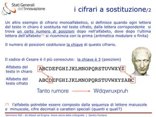 SGI sandro fontana breve storia della crittografia Ep I | PDF