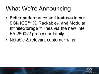 Sgi Ivy Bridge Podcast | PPT