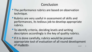 Basics of Rubrics | PPTX