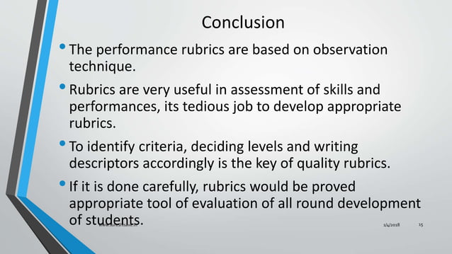Basics of Rubrics | PPT