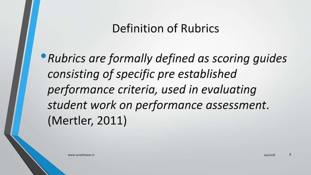 Basics of Rubrics | PPT