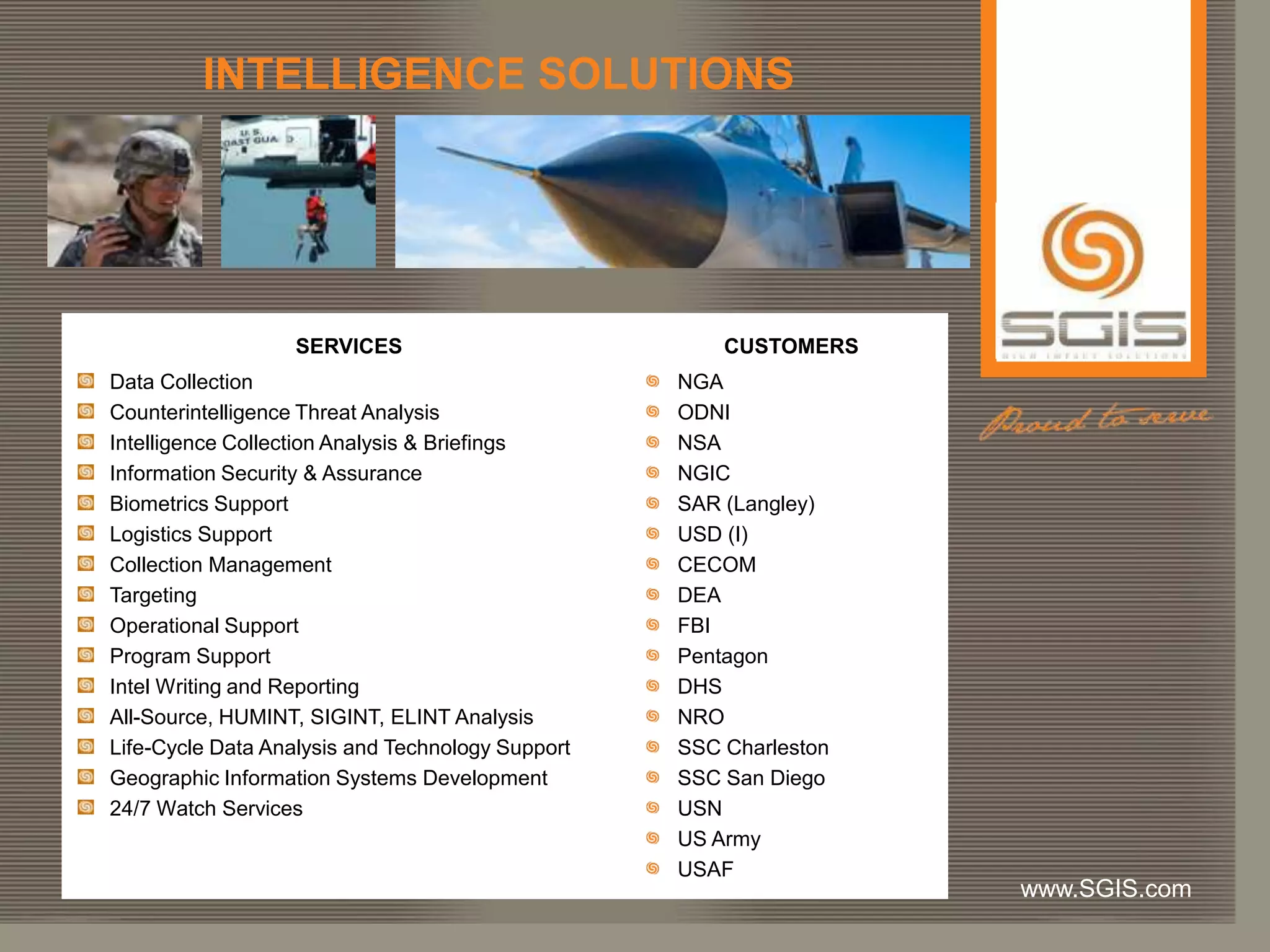 Sgis Capabilities 2009 (2) | PPTX