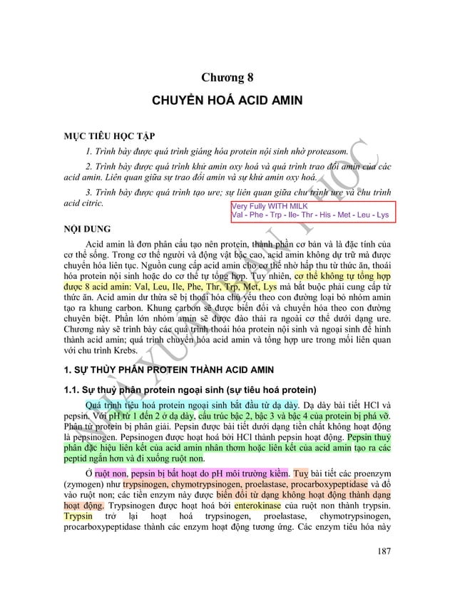 SGK mới chuyển hóa acid amin.pdf rất hay nha | PDF