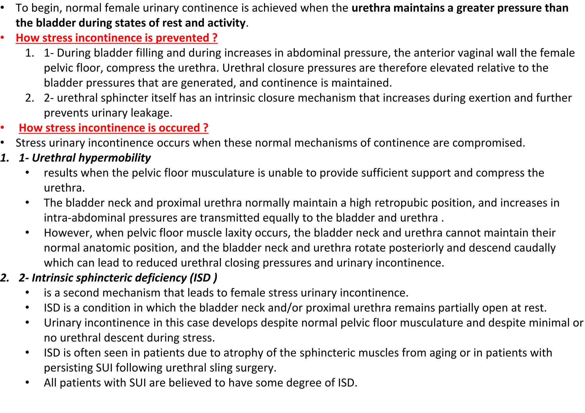 involuntary loss of urine | PPTX