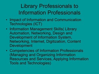 Library and Information Science Education and Skills in the Knowledge ...