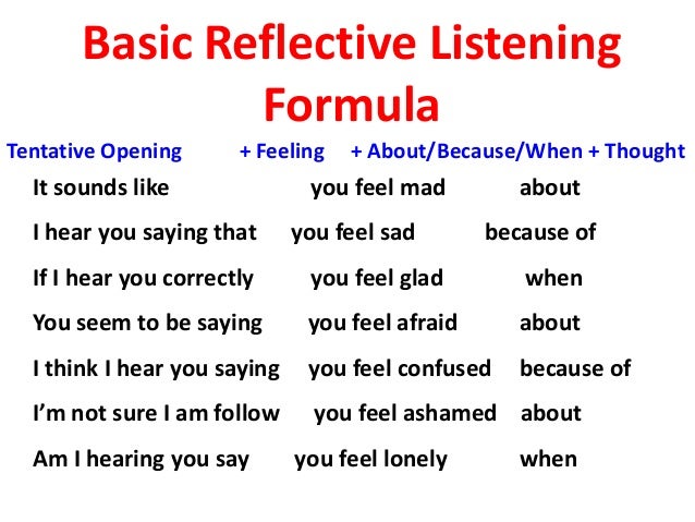 Reflective listening - freeloadslake Reflective listening - freeloadslake