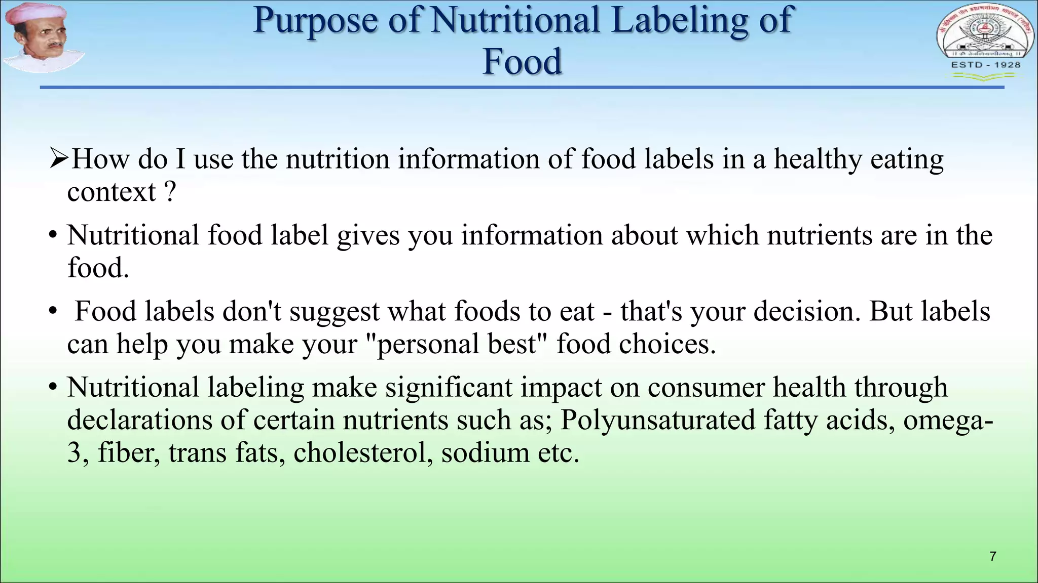 Nutritional Labeling And Clinical Investigation And Evaluation Of ...