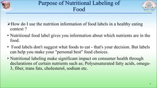 Nutritional Labeling And Clinical Investigation And Evaluation Of ...