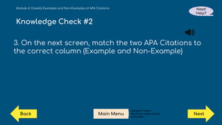 Classify Examples and Non Examples of APA Citations | PPTX