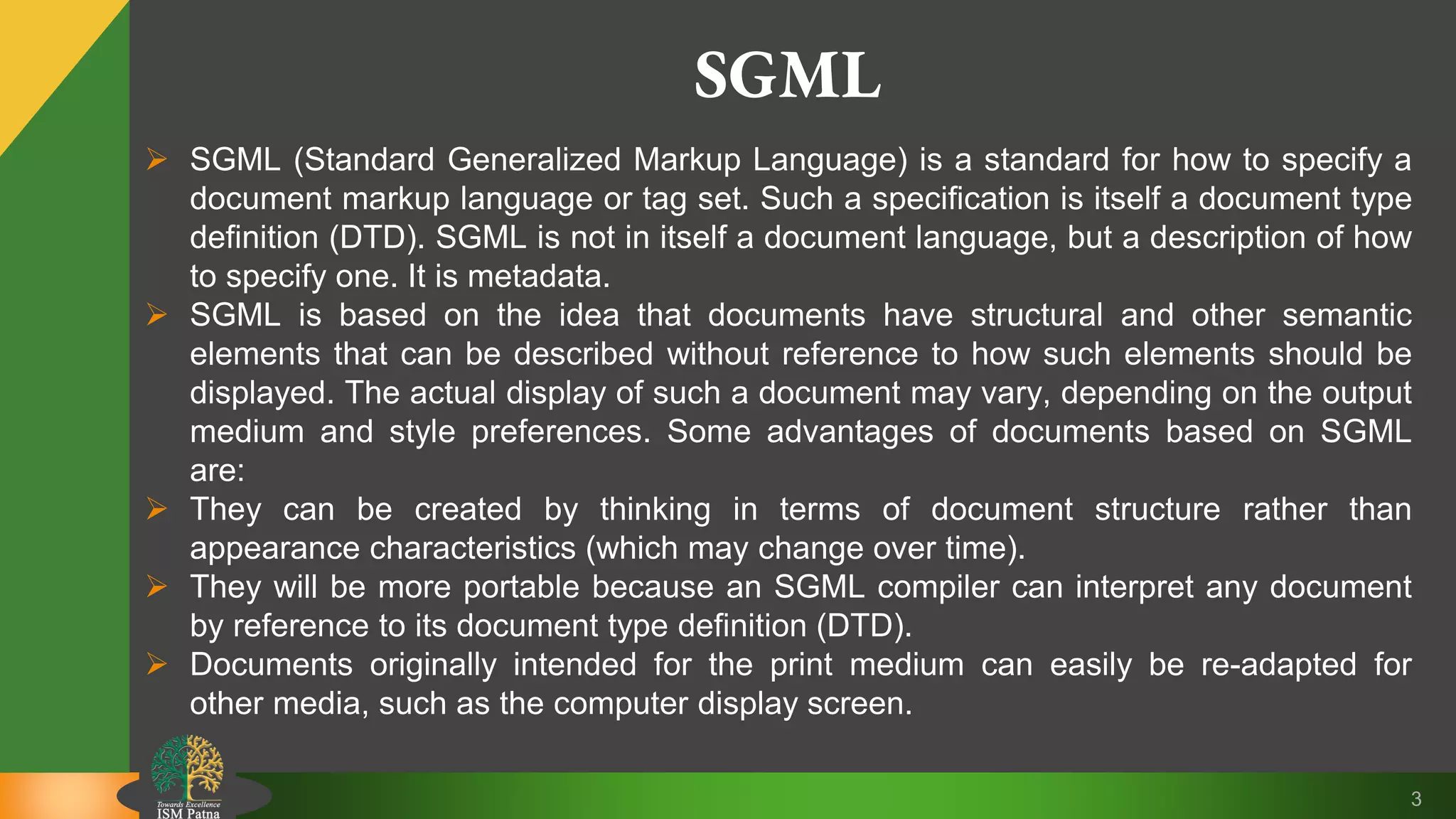 Sgml and xml | PPTX
